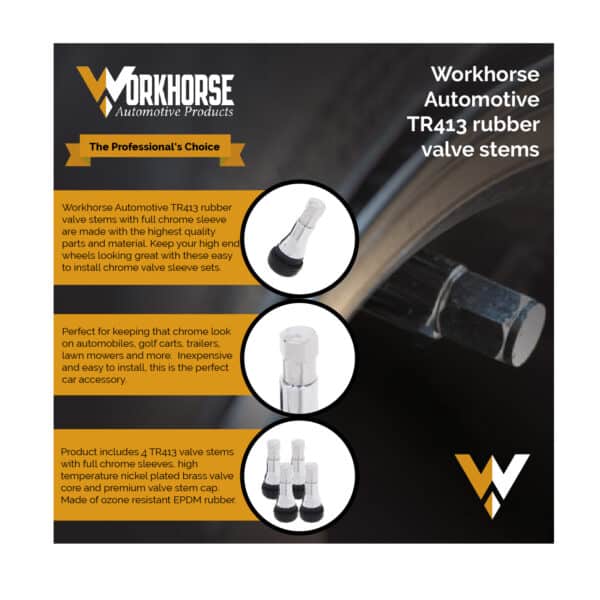 TR413 Passenger Tire Valves, Replacement Valve Stems Pack Of 100 ...