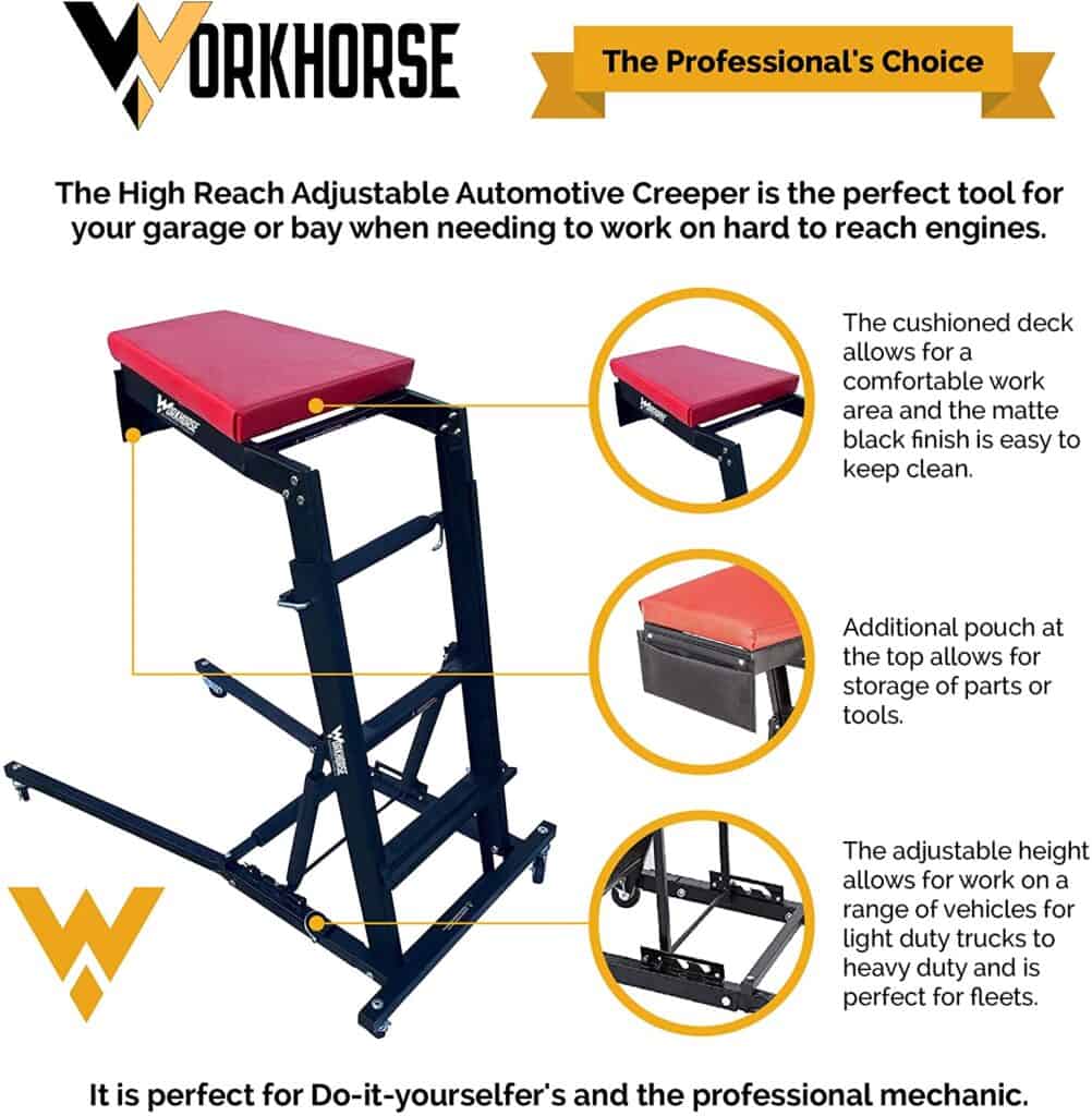 High Lift Over Engine Creeper - Workhorse Automotive Products