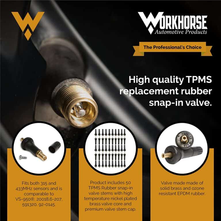 TPMS Rubber Snap-in Passenger Tire Valves 20018 Replacement Valve Stems ...