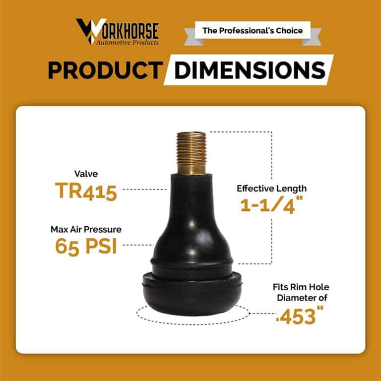 TR415 Passenger Tire Valves, Replacement Valve Stems Pack Of 50 ...