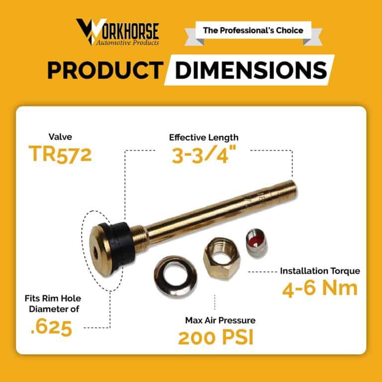 TR572 Truck Tire Valves, Replacement Truck Valve Stems, Pack Of 10 ...