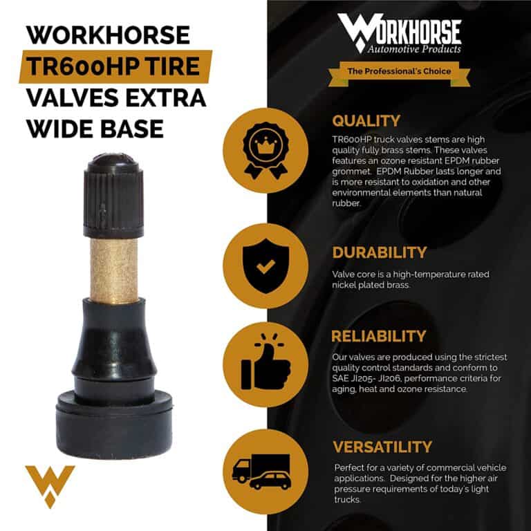 TR600HP Tire Valve Stems, Pack Of 50 - Workhorse Automotive Products