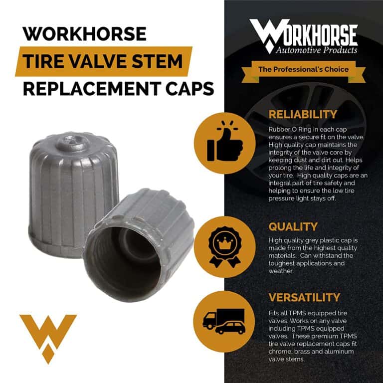 Grey Replacement TPMS Tire Valve Stem Caps Pack Of 50 - Workhorse ...